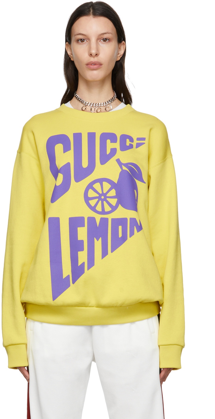 Gucci Yellow 'Gucci Lemon' Crewneck Sweatshirt Gucci