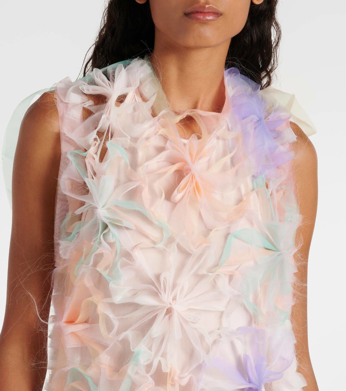 Susan Fang Air-Whirl floral-appliqué maxi dress Susan Fang