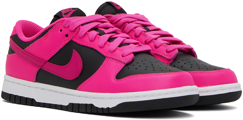 Nike Black & Pink Dunk Low Sneakers Nike