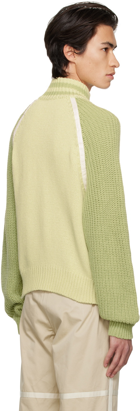 Kijun SSENSE Exclusive Yellow & Green Raglan Sweater Kijun