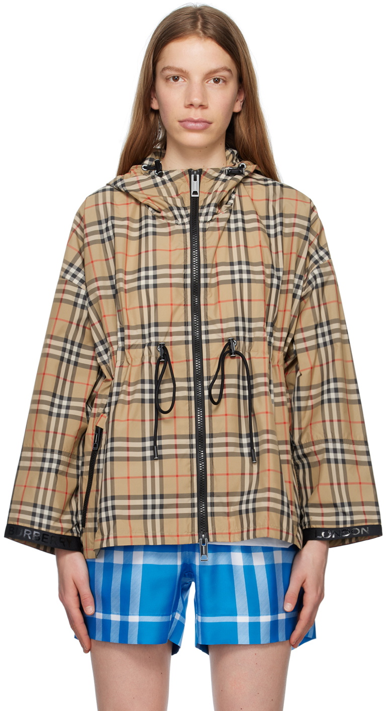 Burberry Beige Check Jacket Burberry