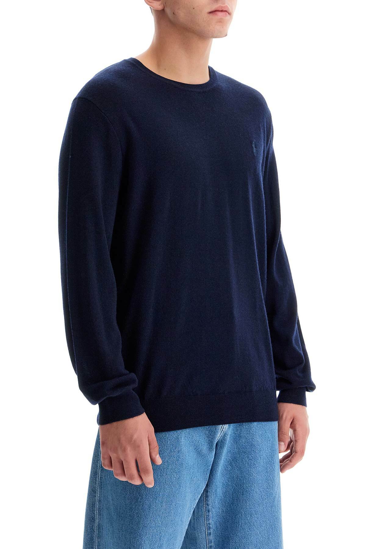 POLO RALPH LAUREN crewneck pullover with embroidered Blue Polo Ralph Lauren