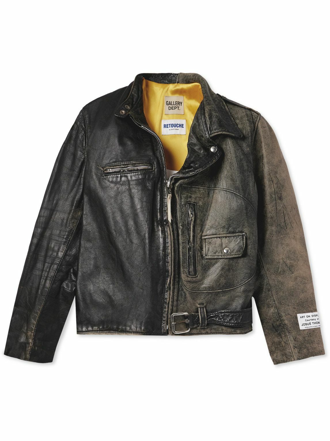 Gallery Dept. - Andy Distressed Layered Printed Denim Jacket Gallery Dept. - Andy Distressed Layered Printed Denim Jacket