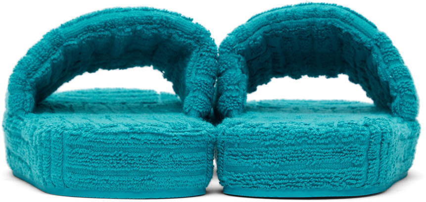 Bottega Veneta Blue Resort Sponge Slider Sandals Bottega Veneta