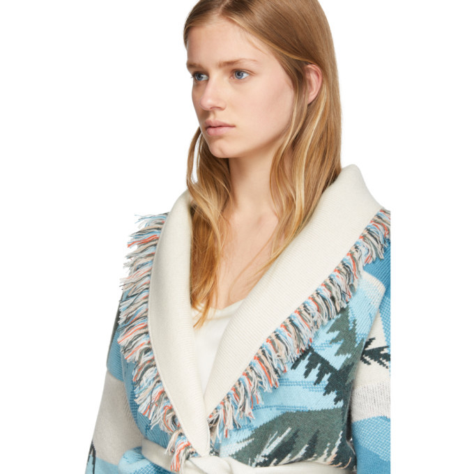 Alanui Multicolor Cashmere Hawaiian Landscape Cardigan Alanui