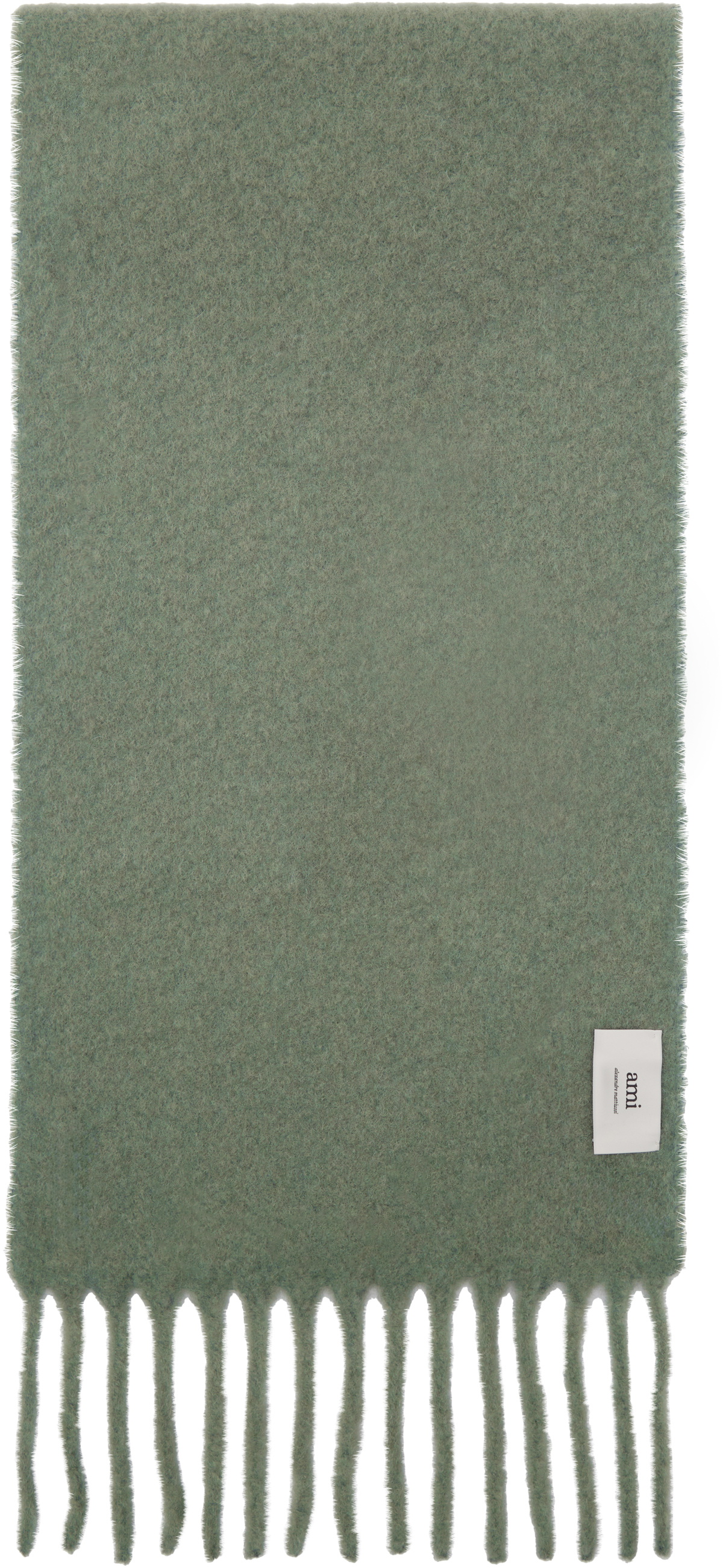 AMI Paris Green Oversized Ami de Coeur Scarf AMI