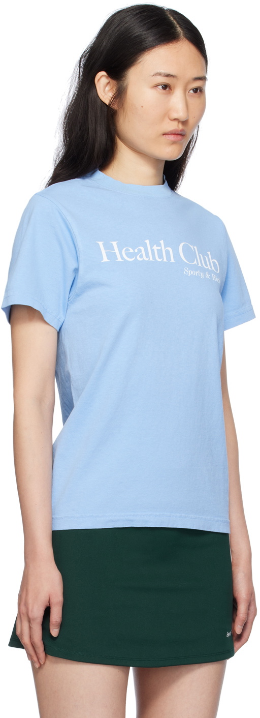 Sporty & Rich Blue 'Health Club' T-Shirt Sporty & Rich