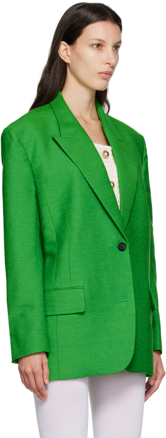 Pushbutton Green Double Button Blazer Pushbutton