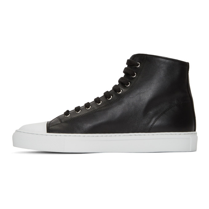 Woman by Common Projects Black and White Tournament High Cap Toe ...