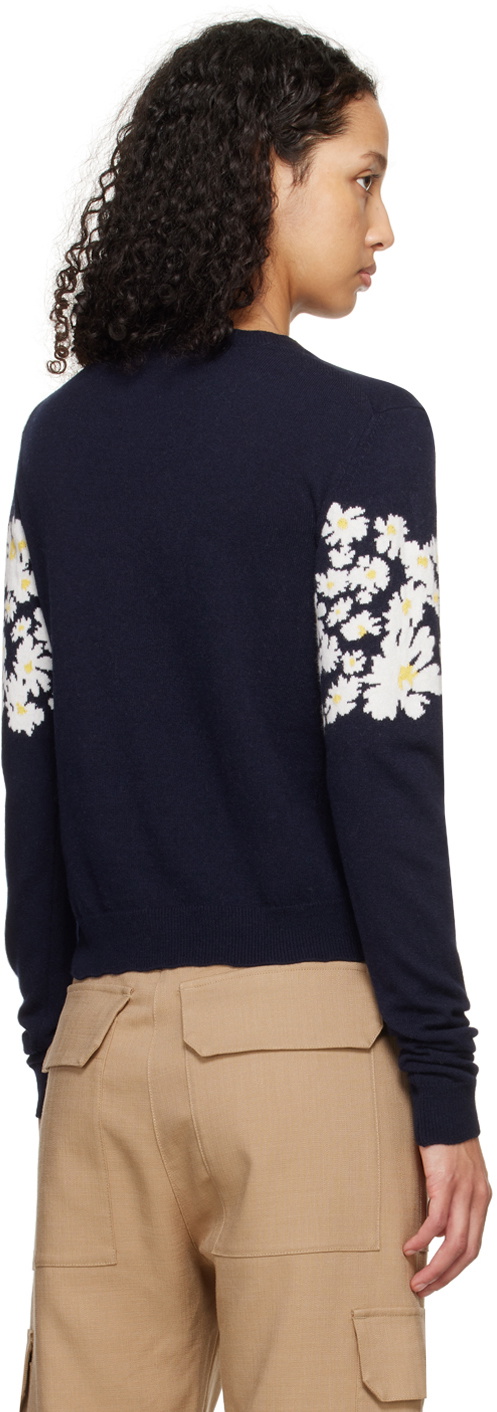 MSGM Navy Floral Sweater MSGM