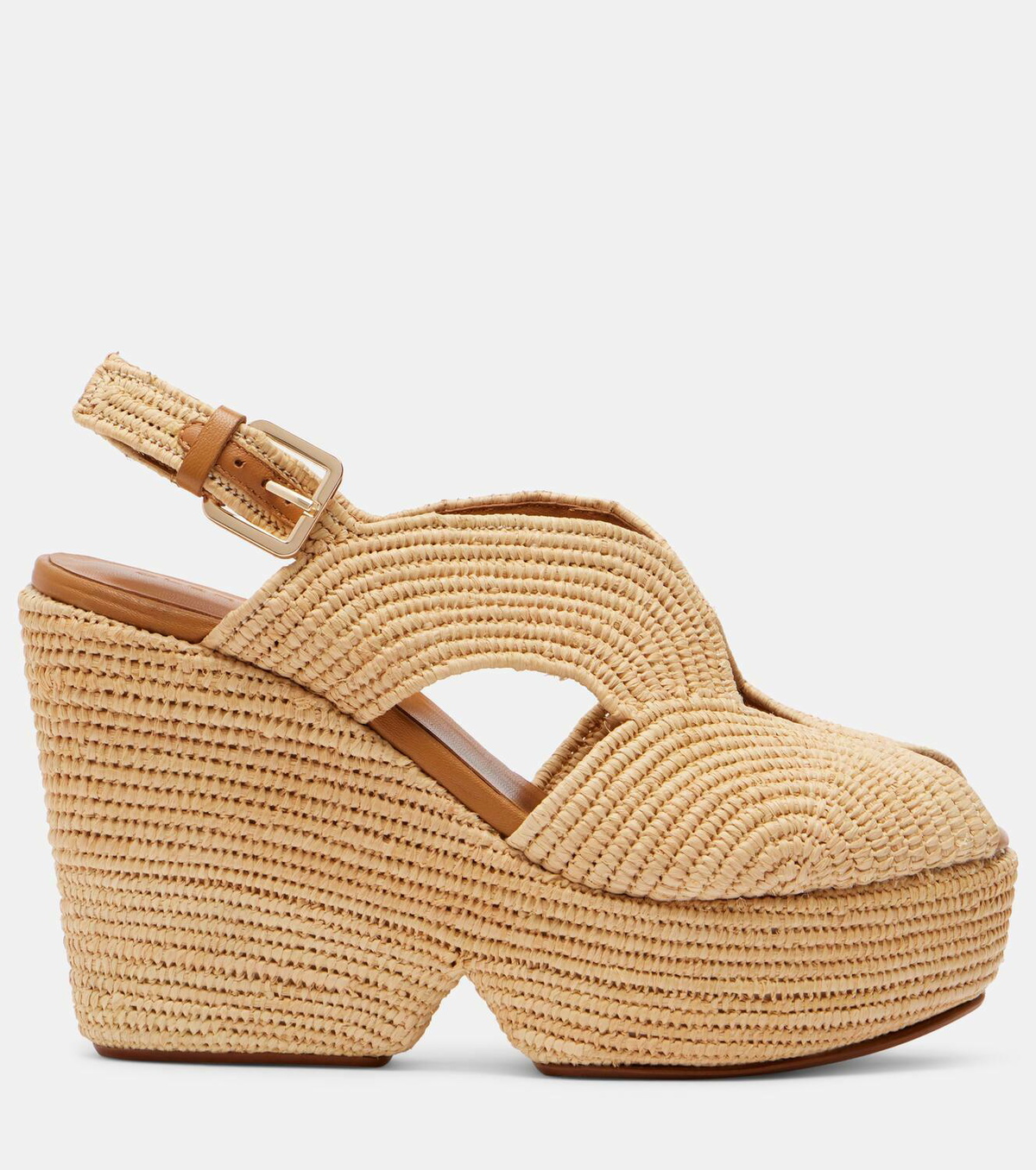 Clergerie Dolce raffia platform sandals Clergerie