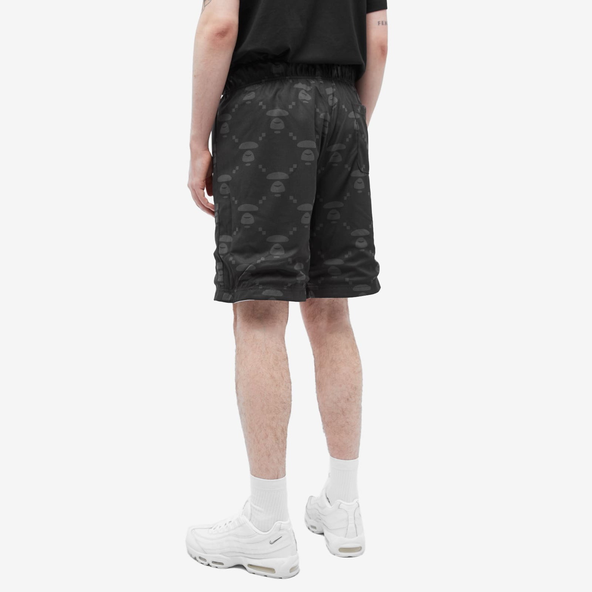 Men's AAPE Dope Mesh Monogram Reversible Short in Black AAPE by A ...