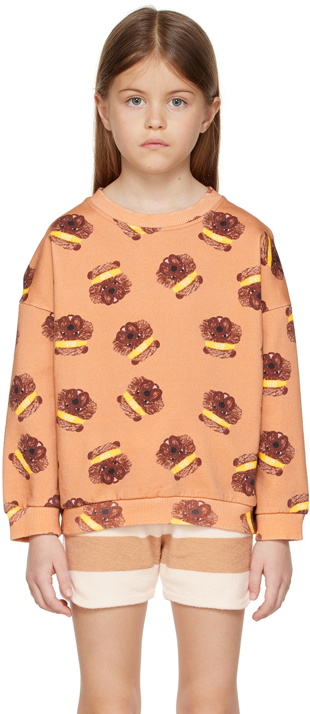 Daily Brat Kids Orange Fuzzy Wuzzy Sweatshirt Daily Brat
