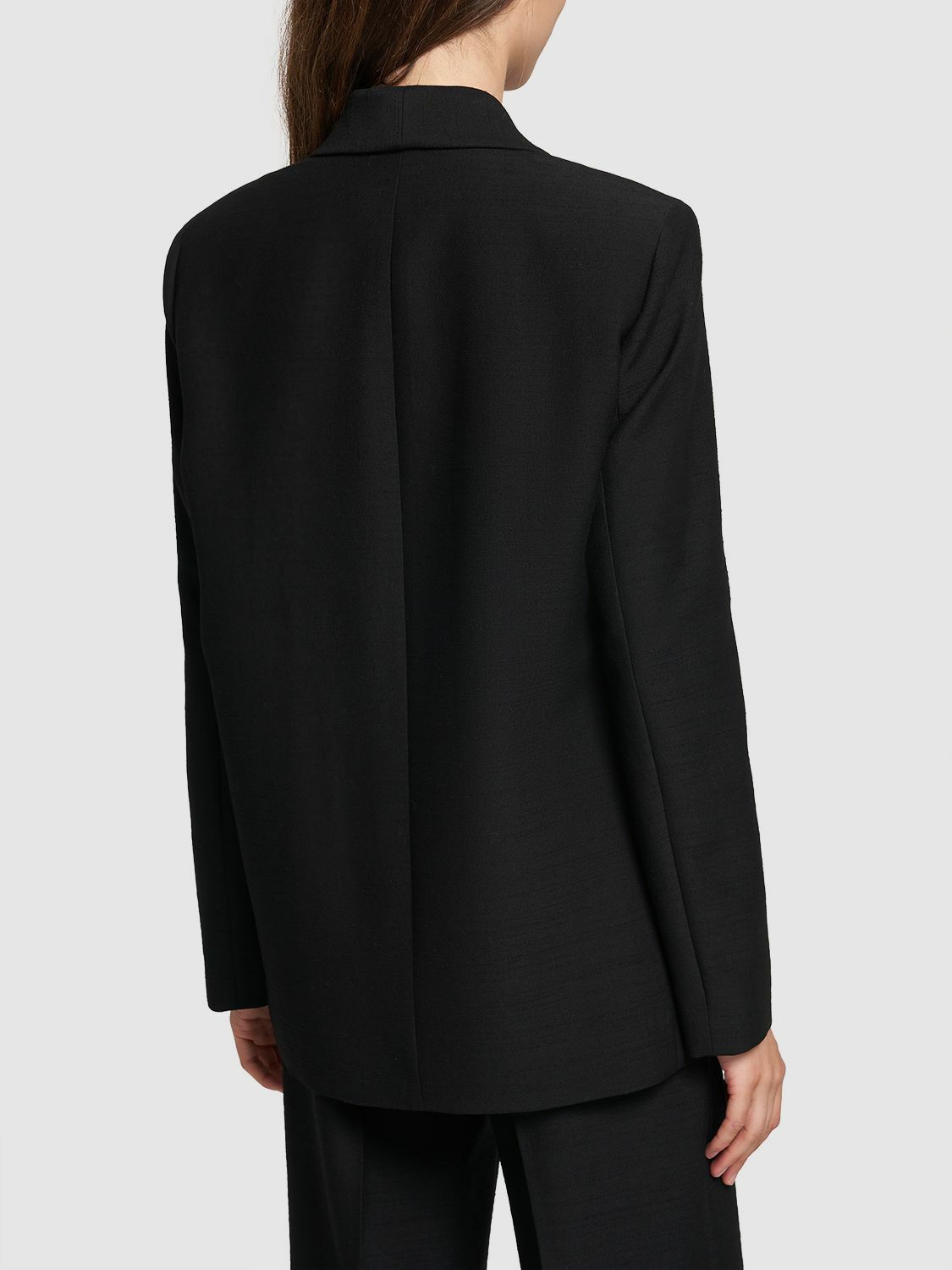 LORO PIANA - Sheri Cotton & Silk Jacket W/wide Lapels Loro Piana