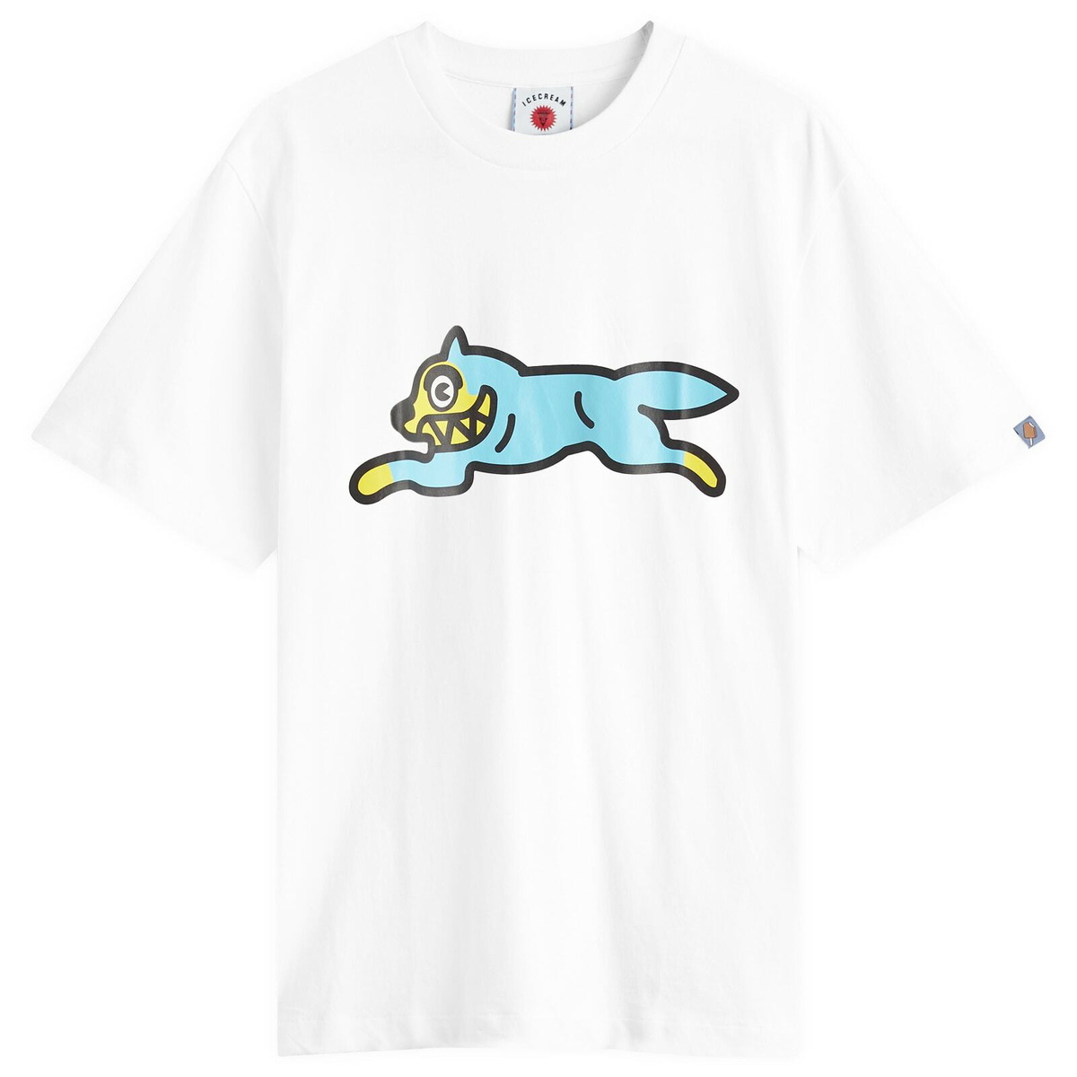 ICECREAM Men's Running Dog T-Shirt in White ICECREAM