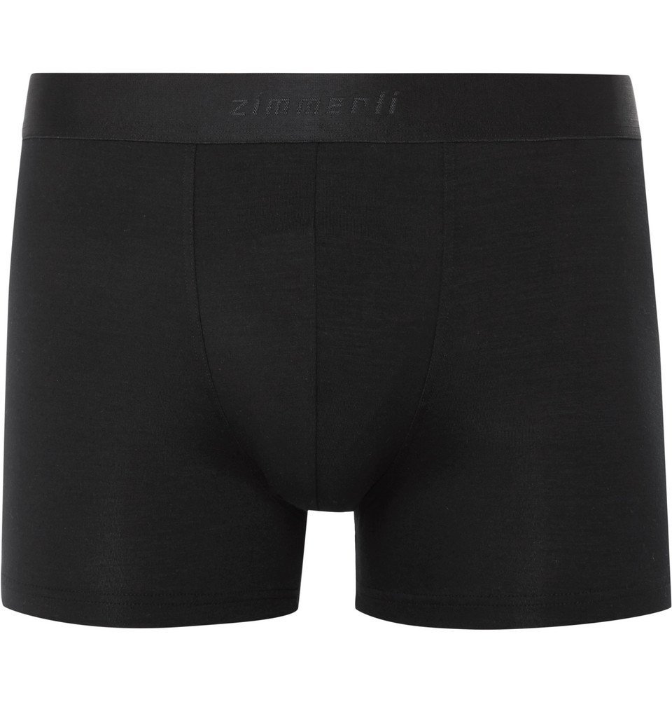 Zimmerli - Pureness Stretch-Micro Modal Boxer Briefs - Men - Black Zimmerli