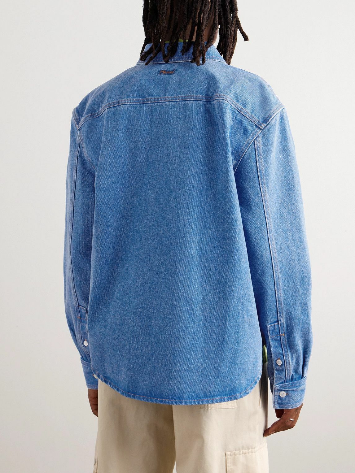Marni - Button-Down Collar Denim Overshirt - Blue Marni