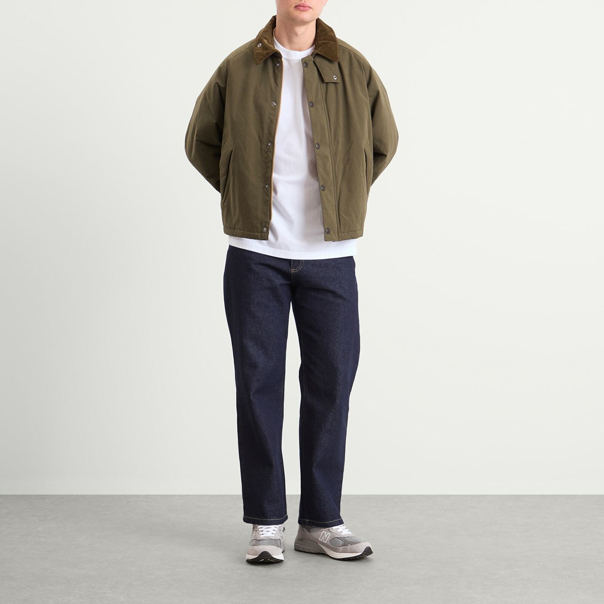 Barbour Men's Padded Transport Jacket in Olive Barbour