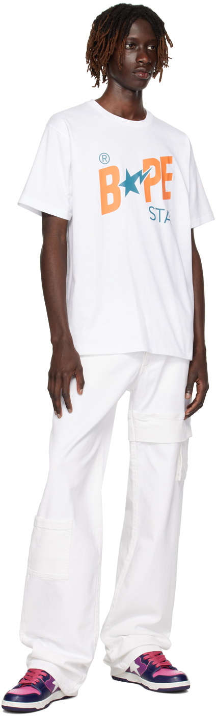 BAPE White 'BAPE STA' T-Shirt A Bathing Ape