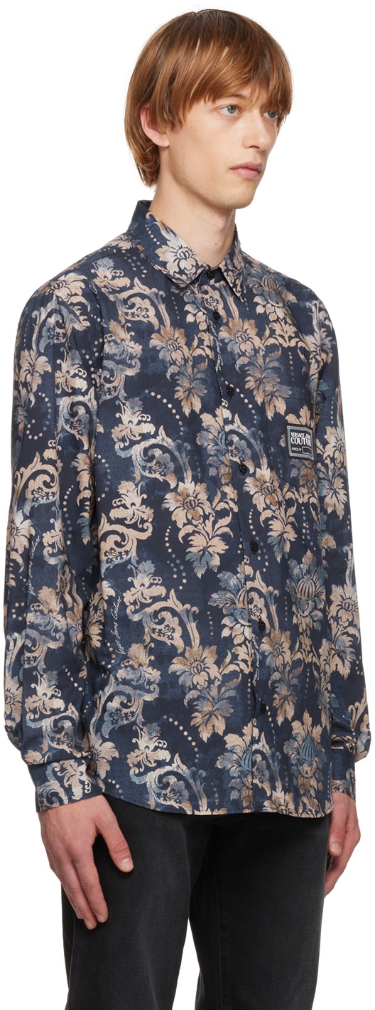 Versace Jeans Couture Navy Tapestry Shirt Versace