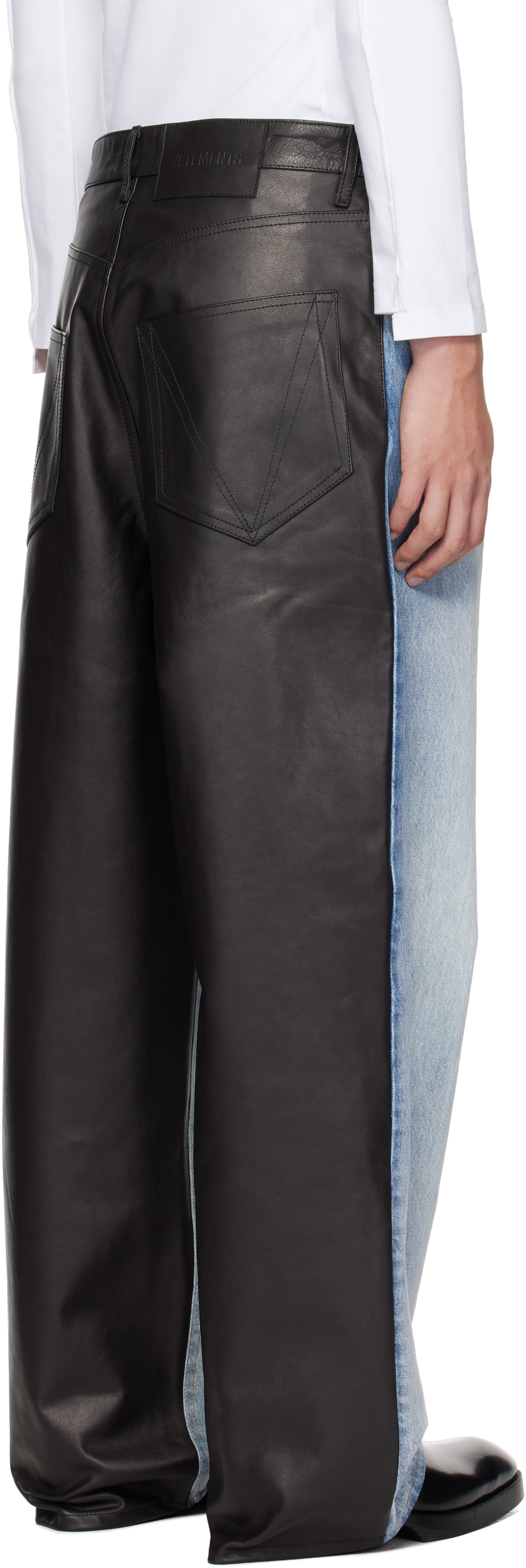 VETEMENTS Blue & Black Runway Denim Jeans Vetements