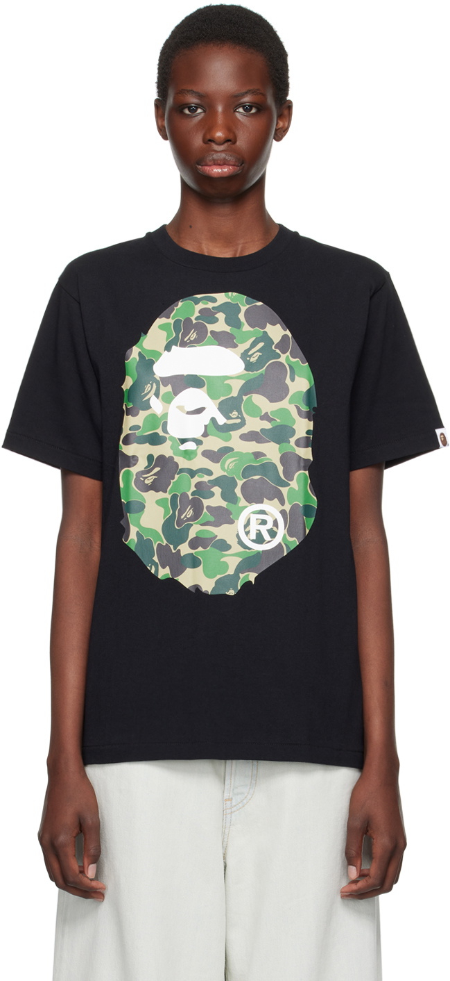 BAPE Black ABC Camo Big Ape Head T-Shirt A Bathing Ape