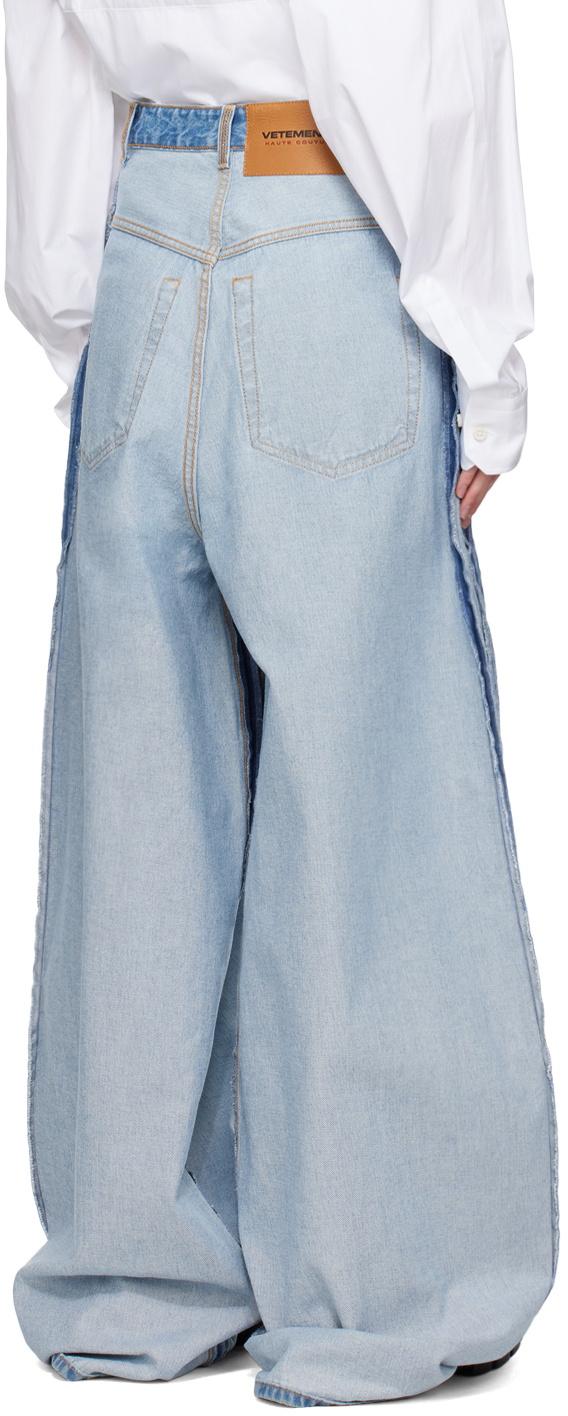 VETEMENTS Blue Inside Out Jeans Vetements