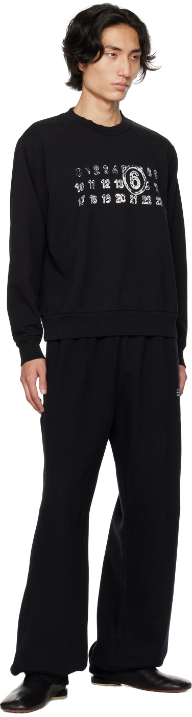 MM6 Maison Margiela Black Bonded Sweatpants MM6 Maison Margiela