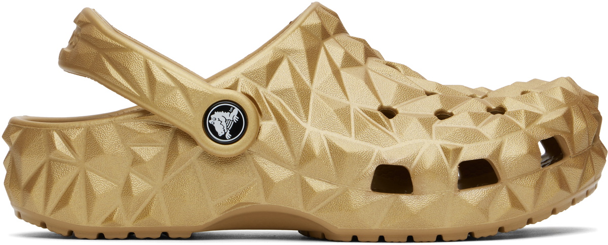 Crocs Gold Classic Metallic Geometric Clogs Crocs