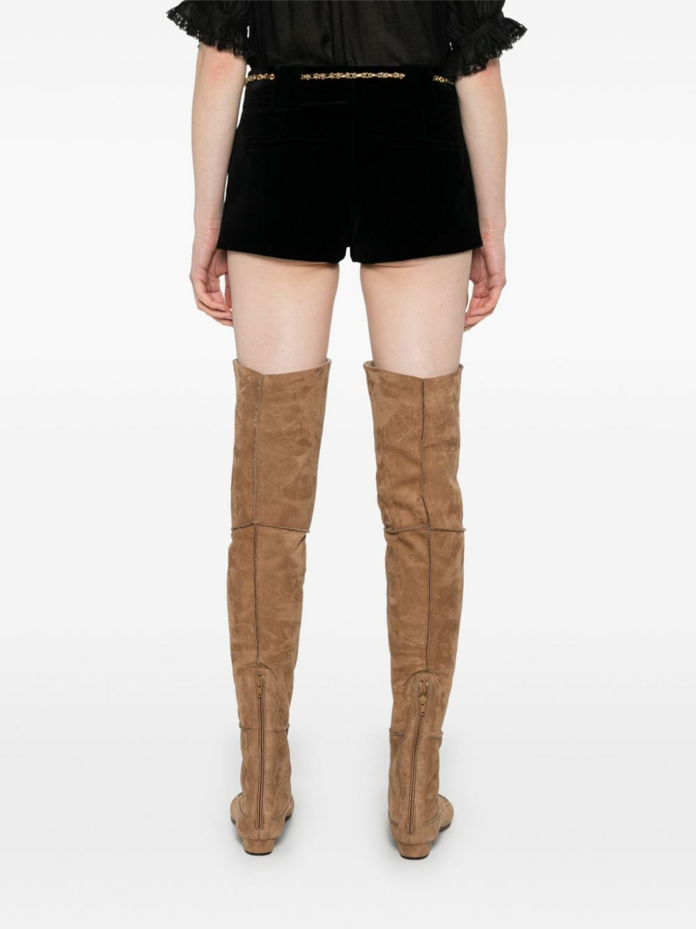 Chloé Black Velvet Shorts Chloe