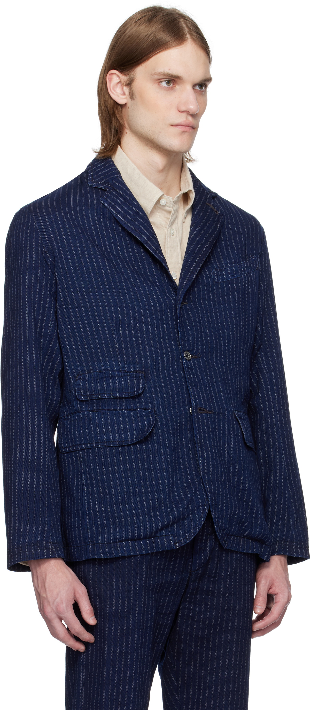 RRL Indigo Unconstructed Twill Blazer RRL