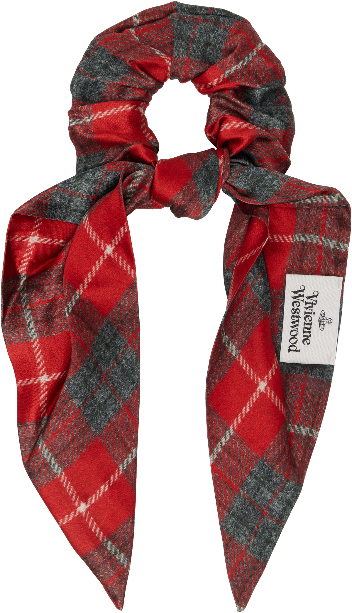 Vivienne Westwood Red Printed Tartan Scrunchie Vivienne Westwood