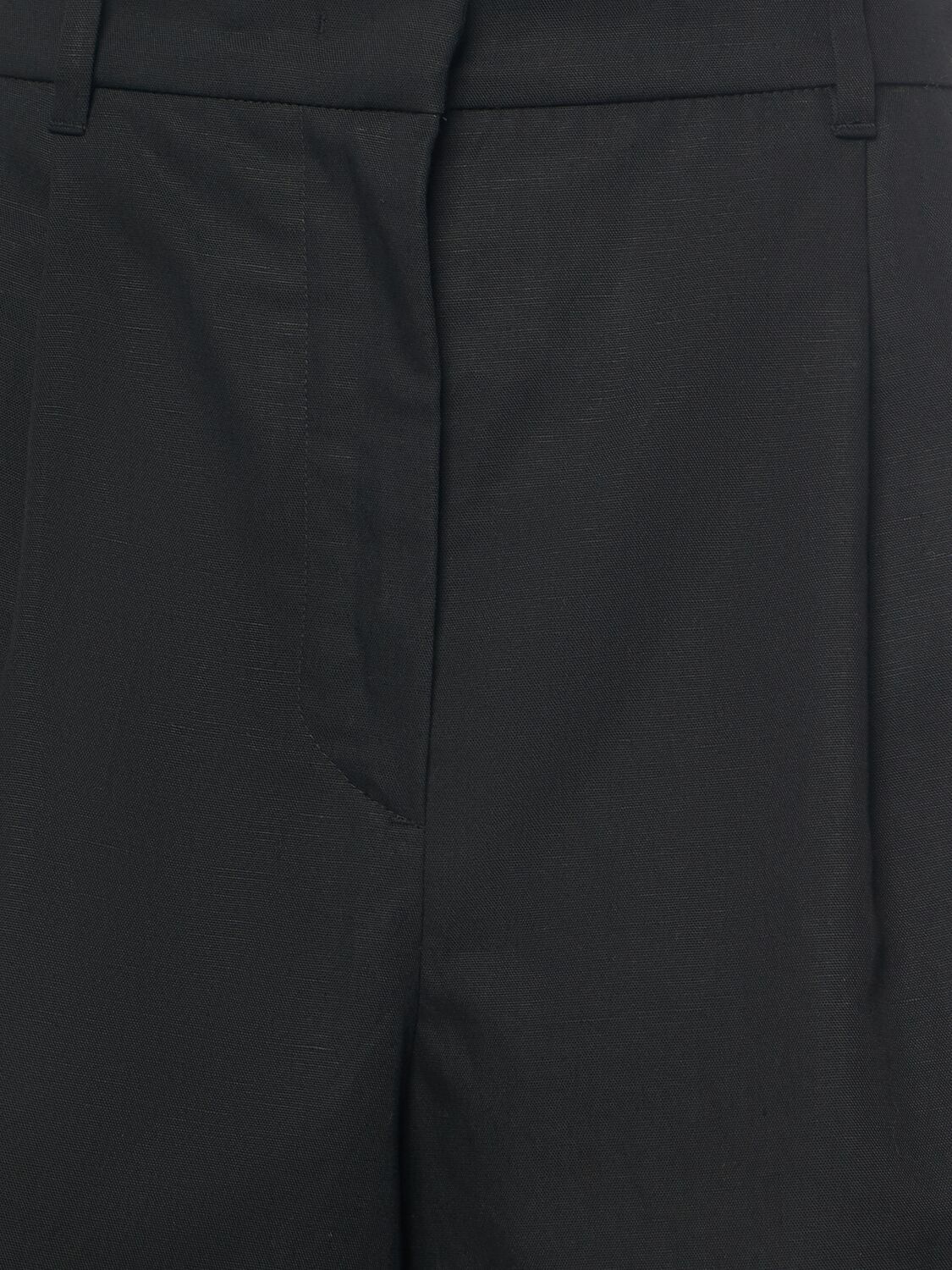 WEEKEND MAX MARA Ecuba Cotton & Linen Canvas Shorts Weekend Max Mara