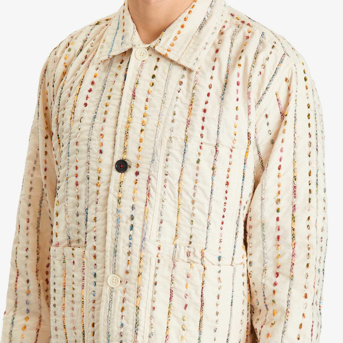 Kardo Men's Bodhi Embroidered Jacket in Neutral Kardo