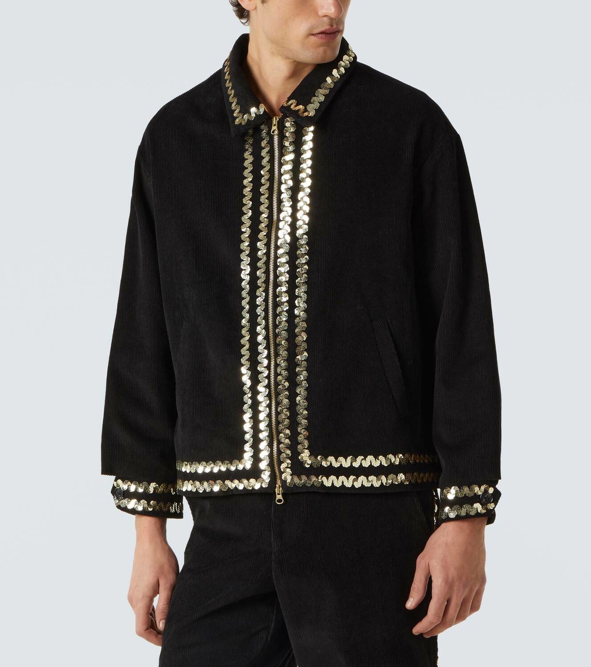 Bode Sequined cotton corduroy jacket Bode