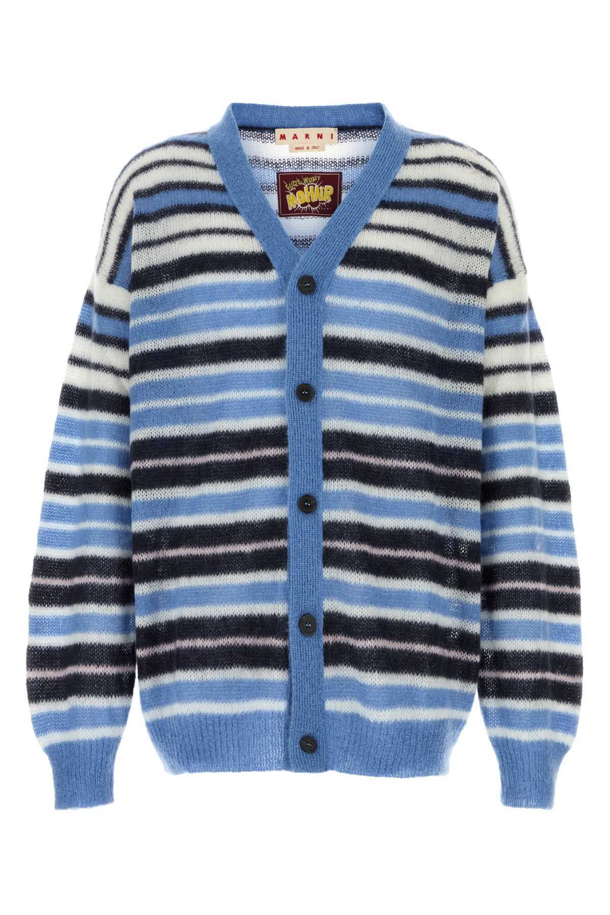 Marni Embroidered Mohair Blend Cardigan Marni