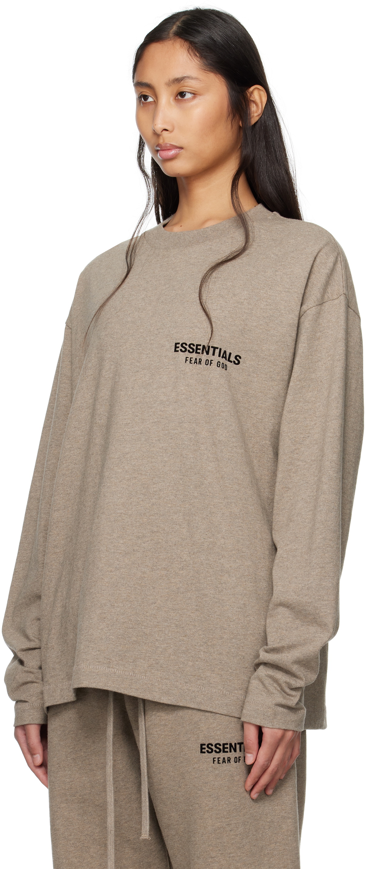 Fear of God ESSENTIALS Gray Classic Long Sleeve T-shirt Fear Of God ...