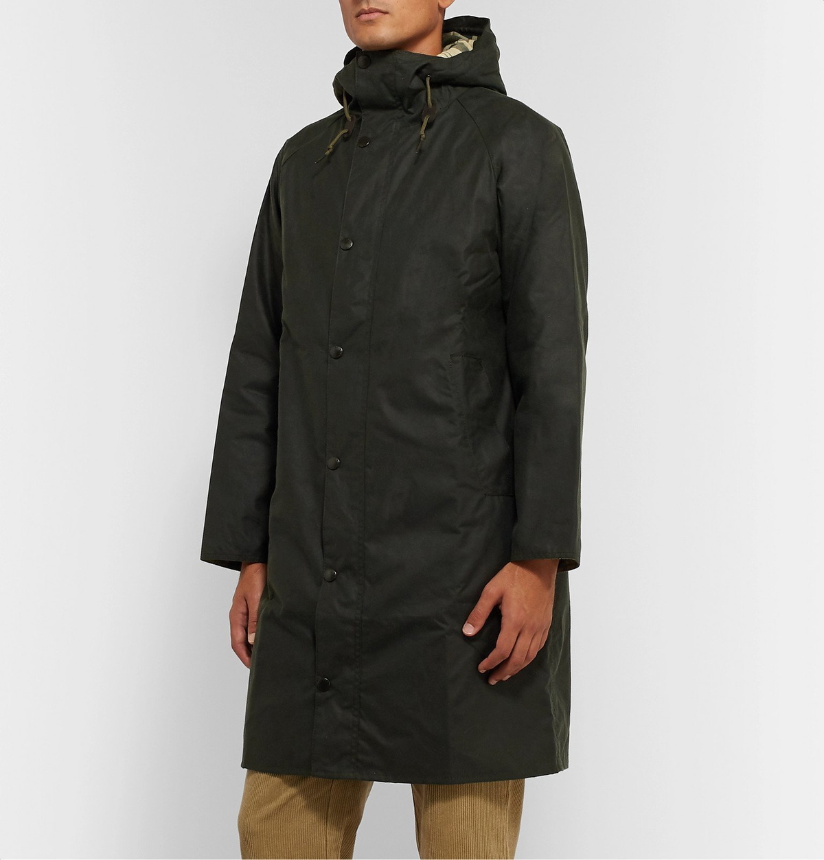 Barbour - Hooded Waxed-Cotton Jacket - Green Barbour