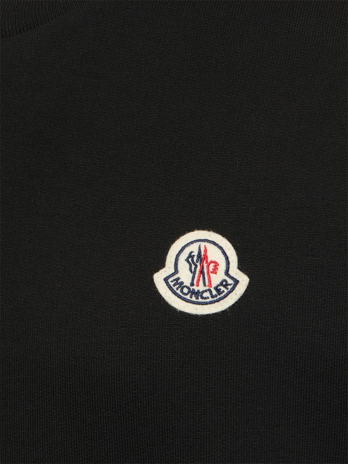 MONCLER Logo Patch Cotton Sweatshirt Moncler