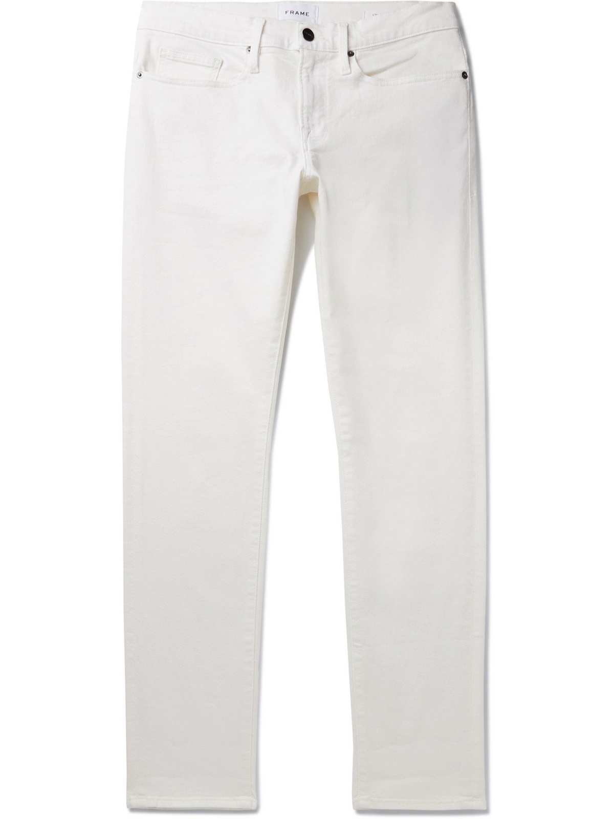 FRAME - L'Homme Slim-Fit Stretch-Denim Jeans - White Frame Denim