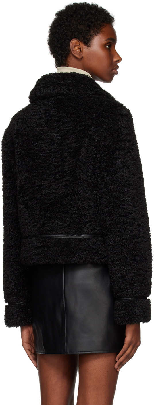 Stand Studio Black Audrey Faux-Fur Jacket Stand Studio