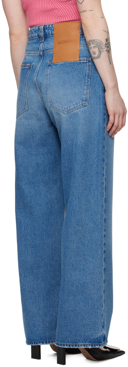 JACQUEMUS Blue Les Sculptures 'Le de-Nîmes large' Jeans Jacquemus