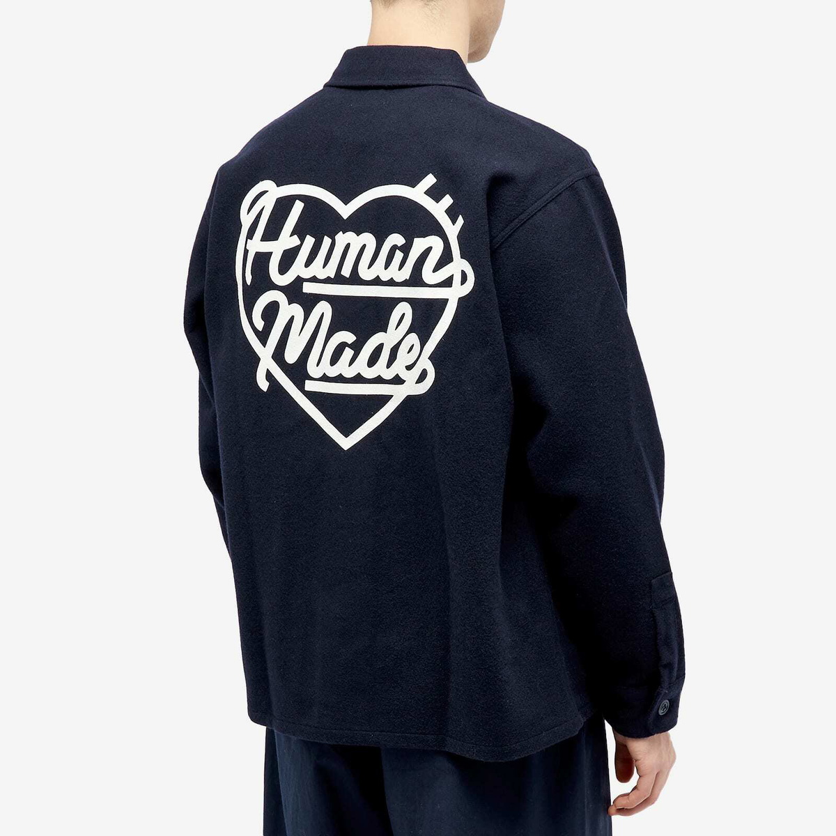 Human Made Men's Wool CPO Overshirt in Navy Human Made