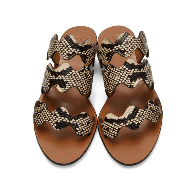Chloe Grey Python Lauren Sandals Chloe