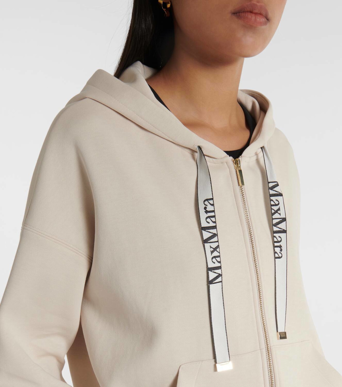 'S Max Mara Joice cotton-blend jersey hoodie S Max Mara