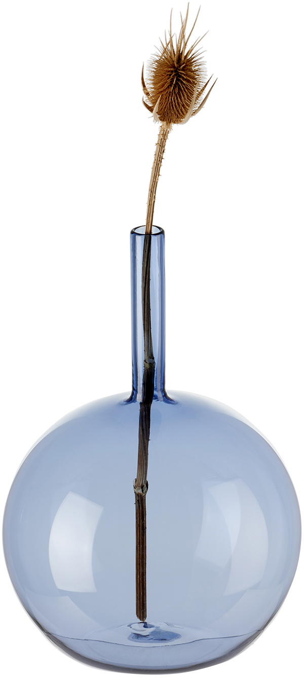 Nate Cotterman Blue Large Round Tilt Vase