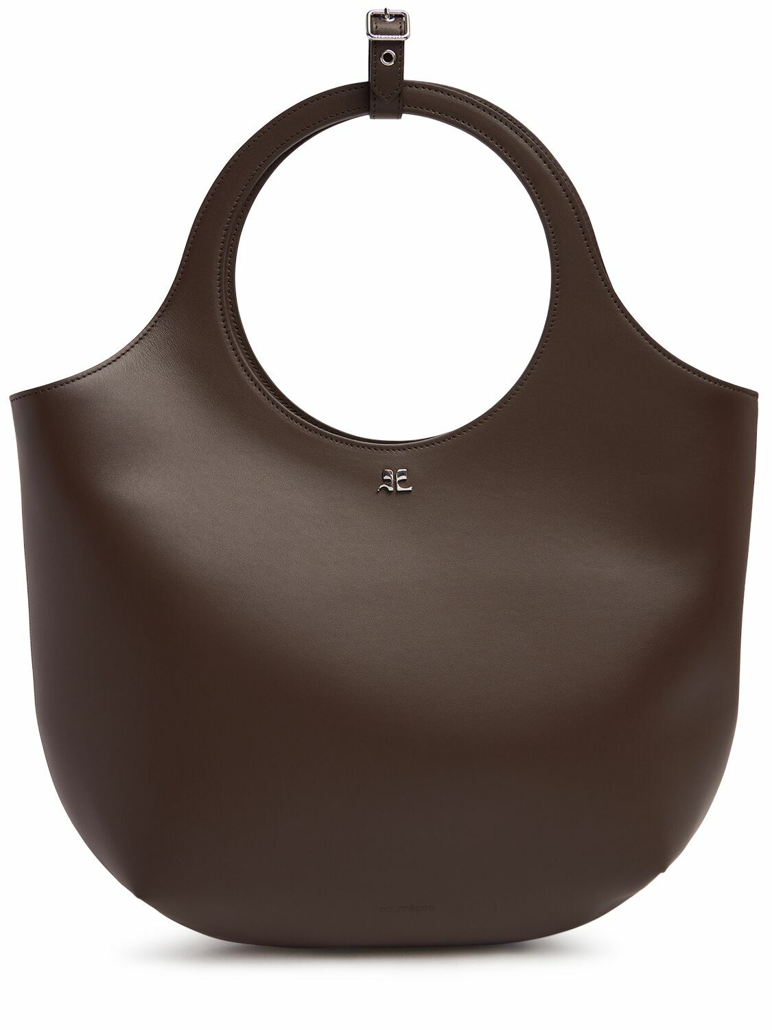 COURREGES Medium Holy Leather Shoulder Bag Courreges