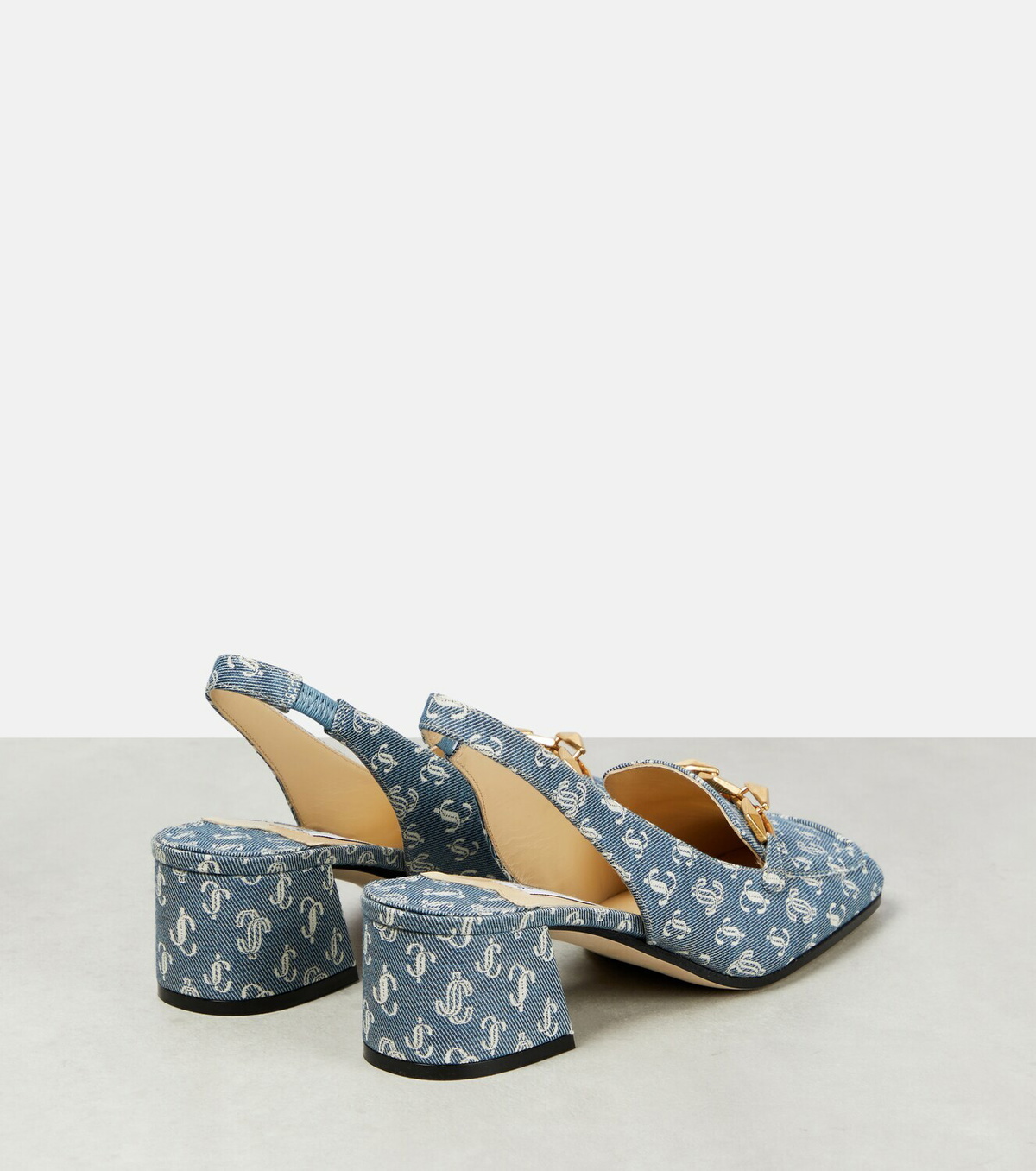 Jimmy Choo - Diamond Tilda denim slingback pumps Jimmy Choo