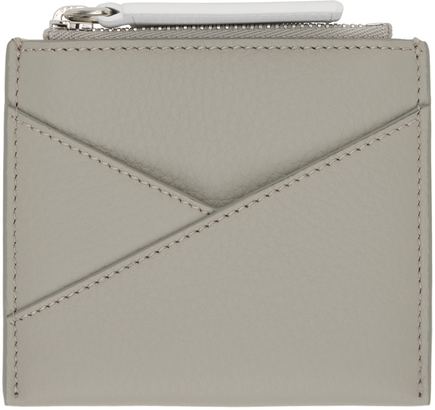 MM6 Maison Margiela Gray Triangle 6 Card Holder MM6 Maison Margiela