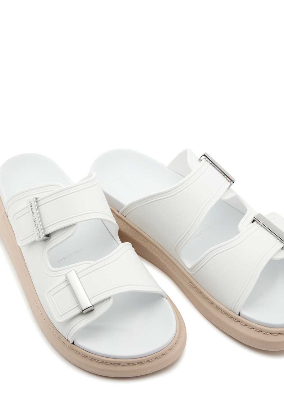 Alexander Mcqueen Hybrid Rubber Sliders White Alexander McQueen